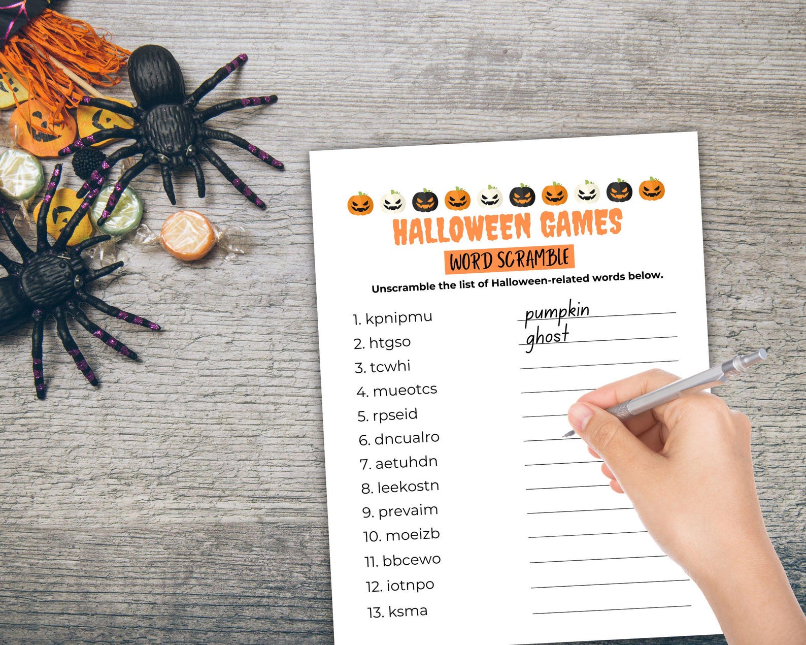 Halloween Word Scramble, Printable Halloween Word Scramble Game ...