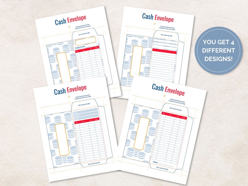 Printable Cash Envelopes, Money Envelope, Cash Envelope Tracker ...