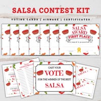 Editable Salsa Contest Scorecard Template | Printable Salsa Tasting ...