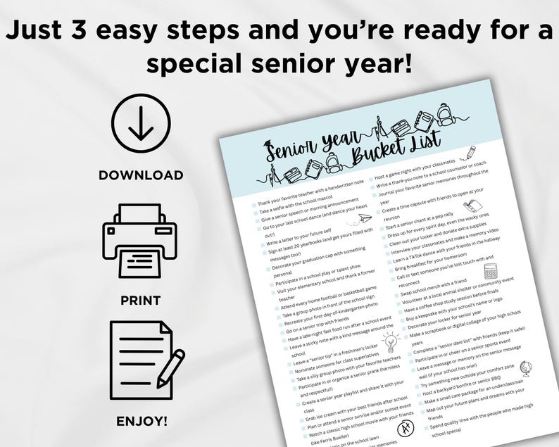 Senior Year Bucket List, Senior Year 2025, Senior Year Ideas, Senior ...
