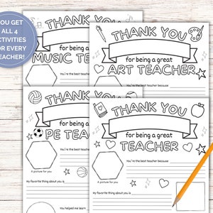 Teacher Appreciation Activity, Teacher Appreciation Week Gift, Thank ...