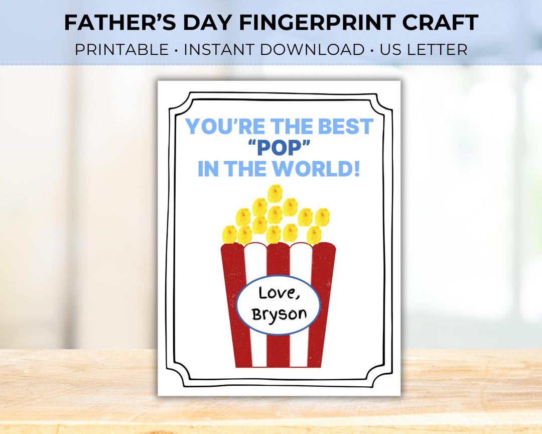 Father's Day Fingerprint Craft, Fathers Day Gift, Fathers Day Craft ...