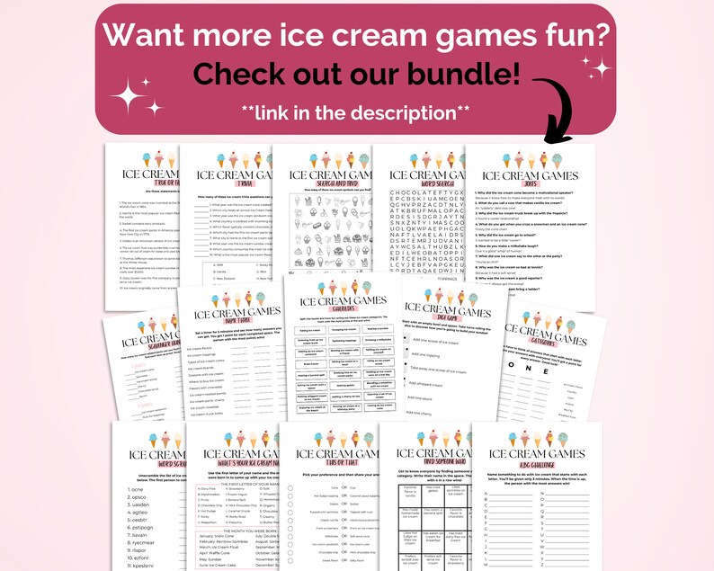 Ice Cream Find Someone Who Game, Ice Cream Game, Ice Cream Activity ...