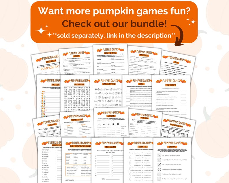 Pumpkin Trivia Game, Pumpkin Trivia, Pumpkin Printable Trivia, Pumpkin ...