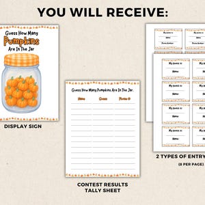 Guess How Many Candy Pumpkins in the Jar, Baby Shower Game, Kids ...