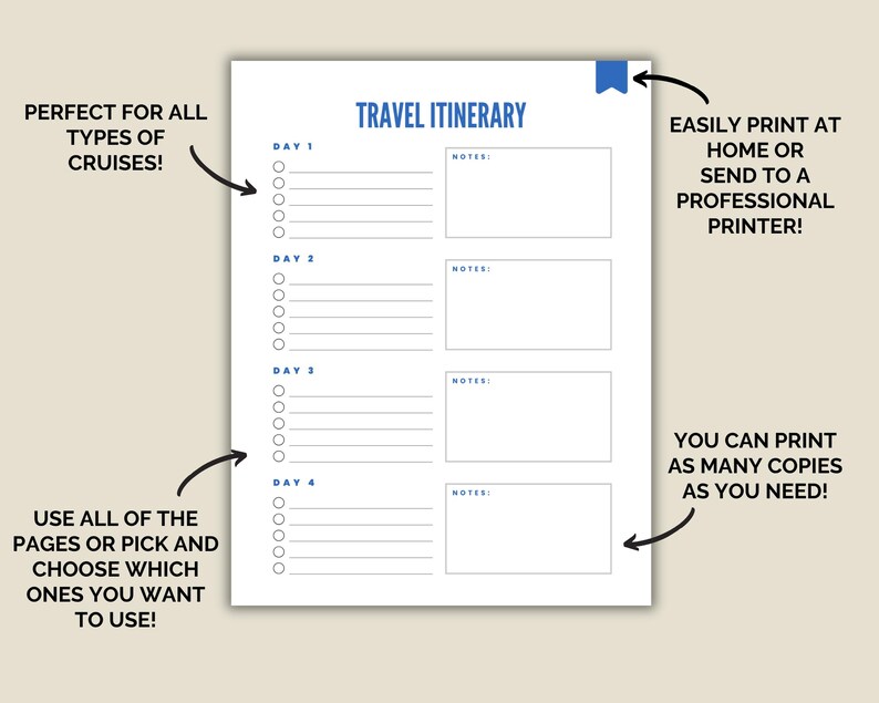 Cruise Planner, Printable Planner, Travel Planner, Cruise Countdown ...