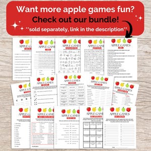 Apple Word Scramble, Apple Word Scramble Game, Apple Party Game, Fall ...