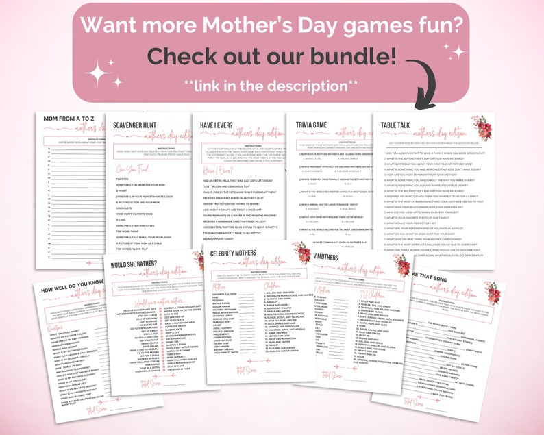 Mother's Day Scavenger Hunt Game, Mother's Day Treasure Hunt, Mother's ...