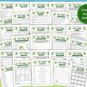 Golf Games, Golf Party Games, Golf Birthday Games, Golf Games Printable ...