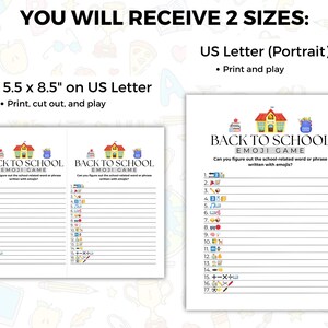 Back to School Emoji Game, Guess the Emoji Game, Emoji Guess Game ...