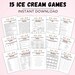 Ice Cream Games, Ice Cream Party Games, Ice Cream Game Printable, Ice ...