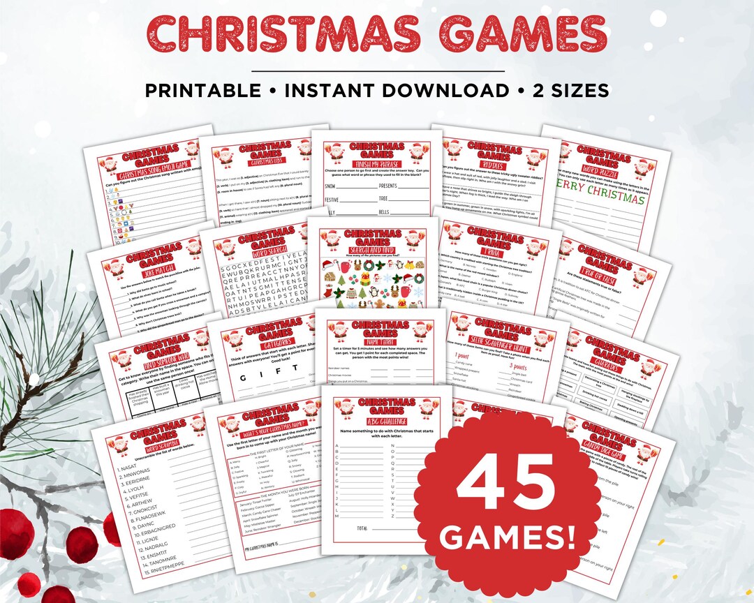 Christmas Games, Christmas Games Bundle, Family Christmas Games, Office ...