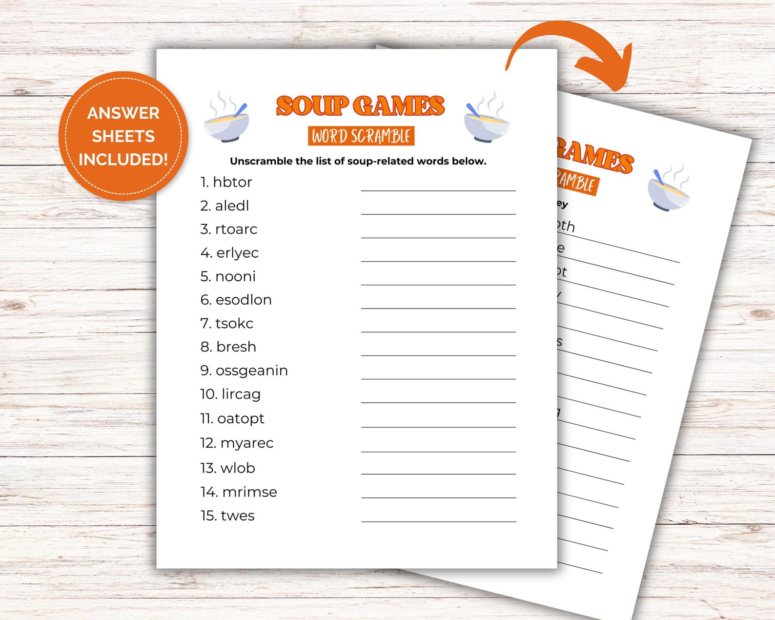 Soup Games, Soup Party Games, Souper Bowl Games, Soup Theme Party ...