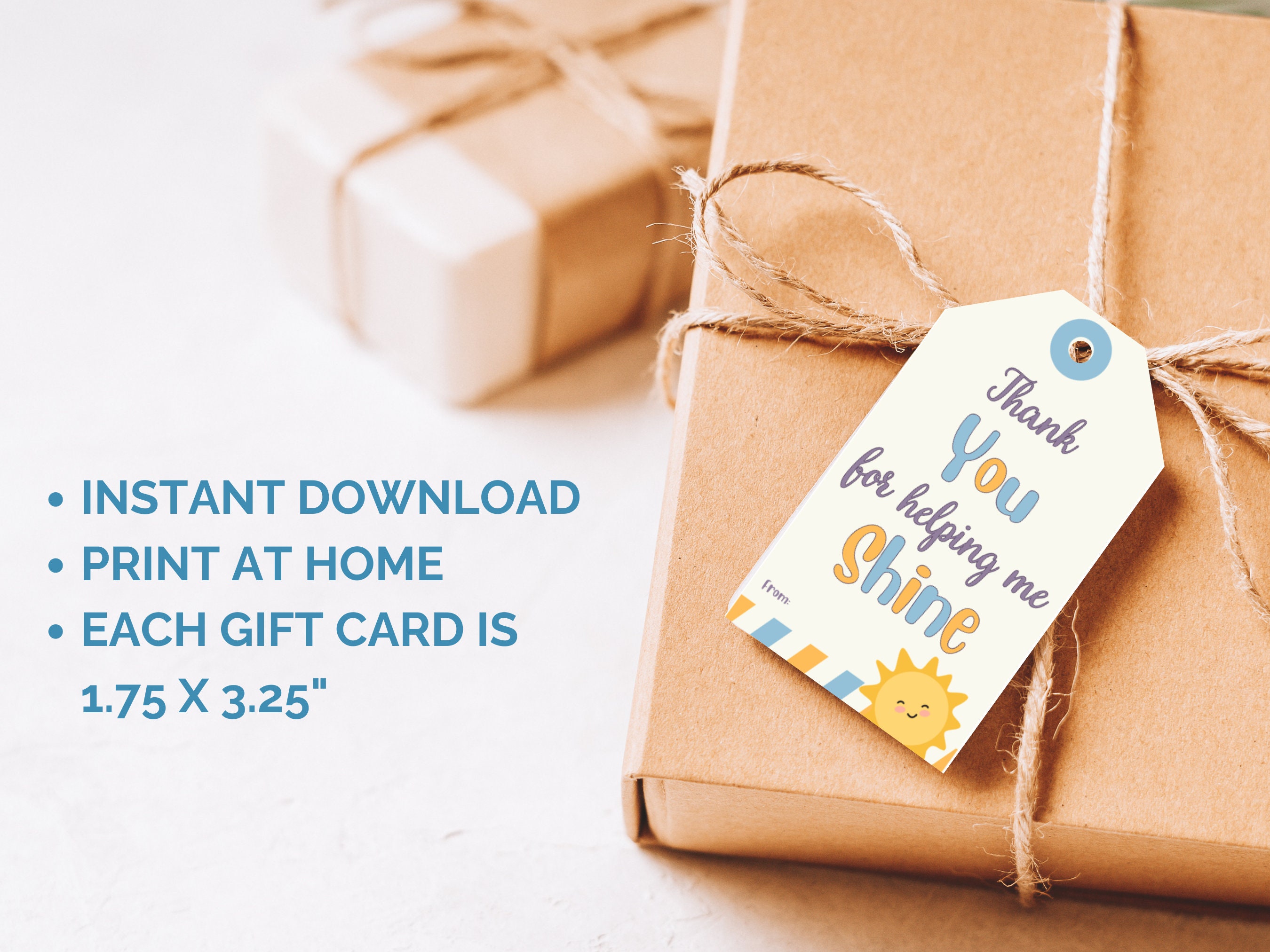 Teacher Appreciation Gift Tag, Teacher Appreciation Tags, Teacher Thank ...