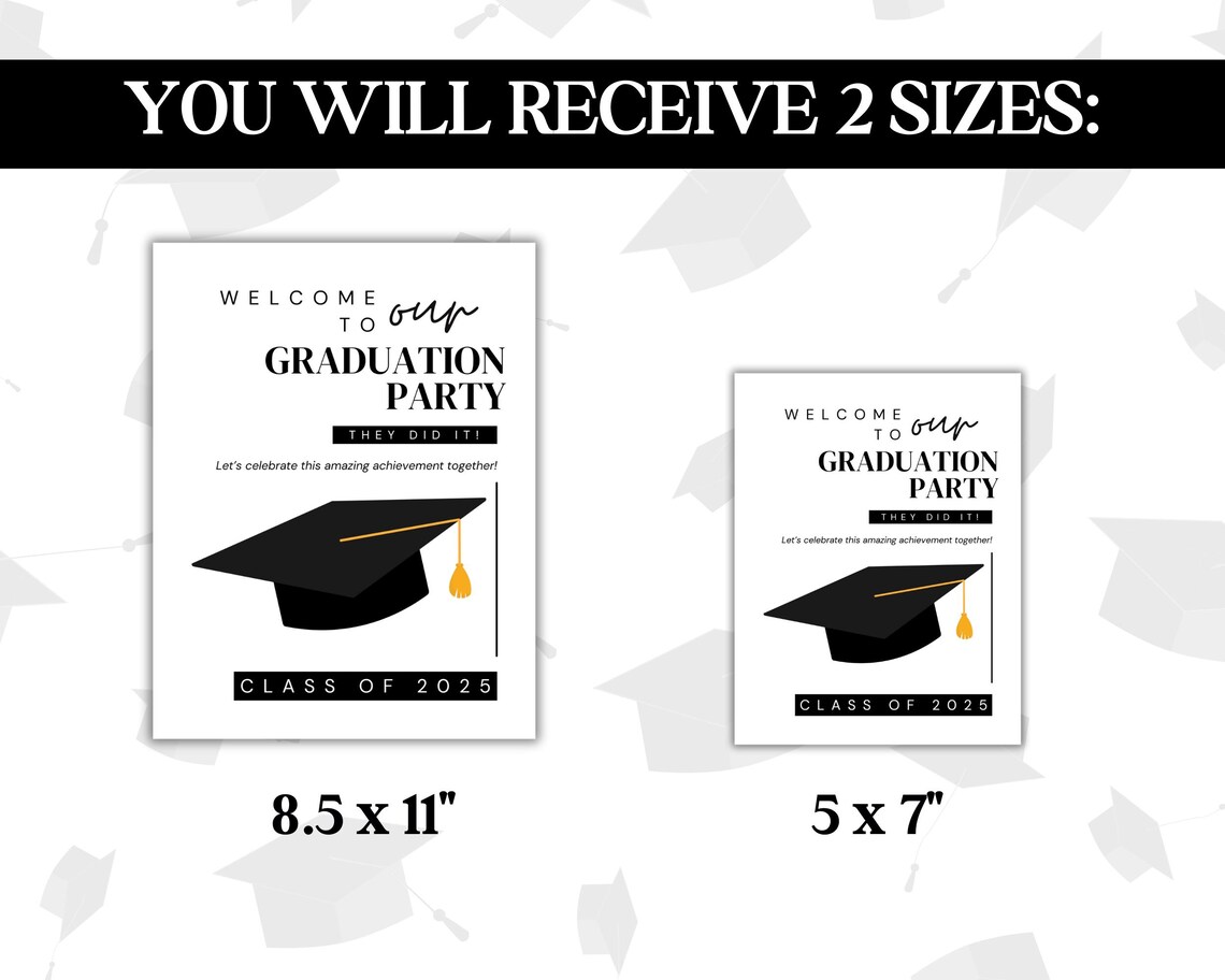 Graduation Party Signs, Grad Party Signs, Party Table Signs, Photo ...