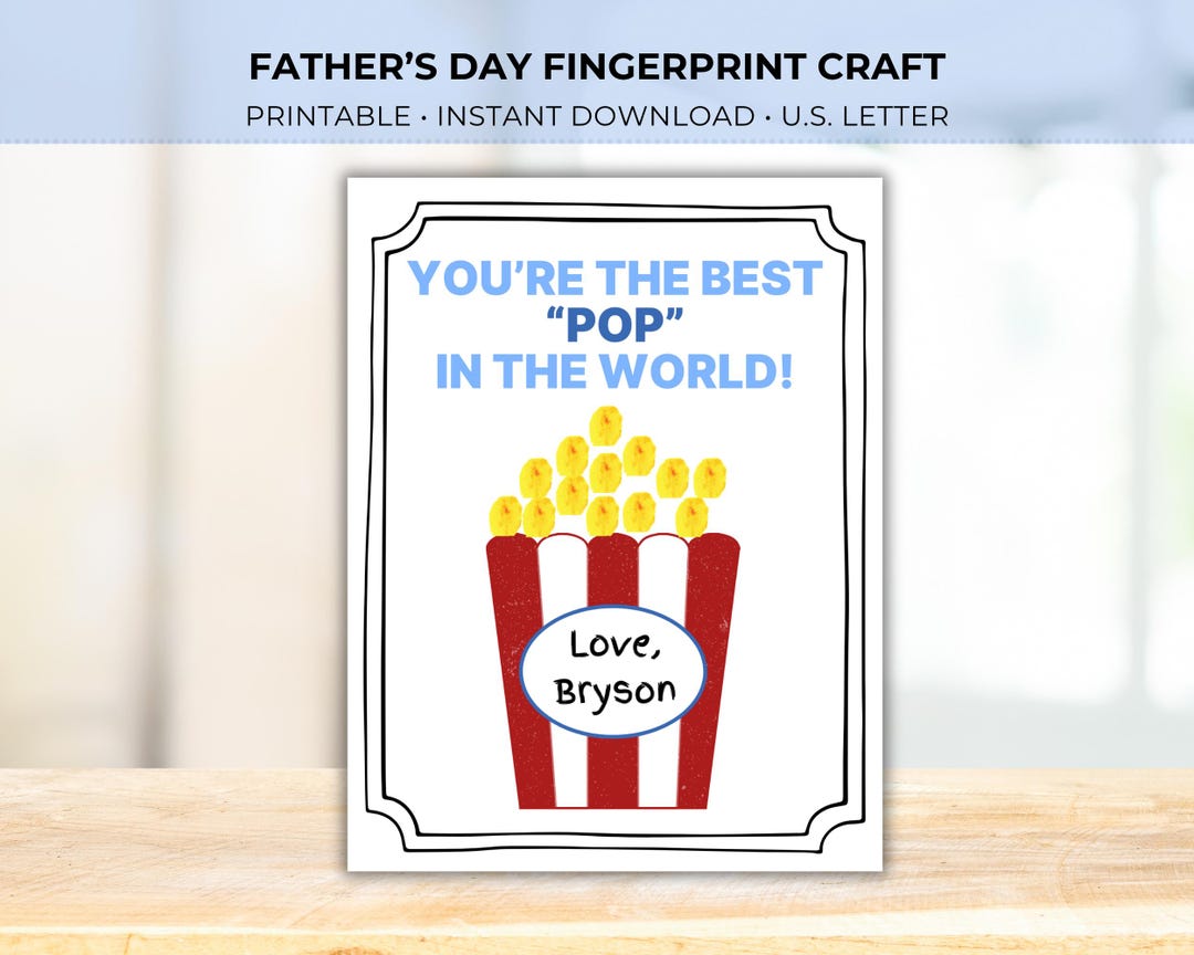 Father's Day Fingerprint Craft, Fathers Day Gift, Fathers Day Craft ...