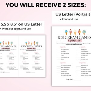 Ice Cream Games, Ice Cream Party Games, Ice Cream Game Printable, Ice ...