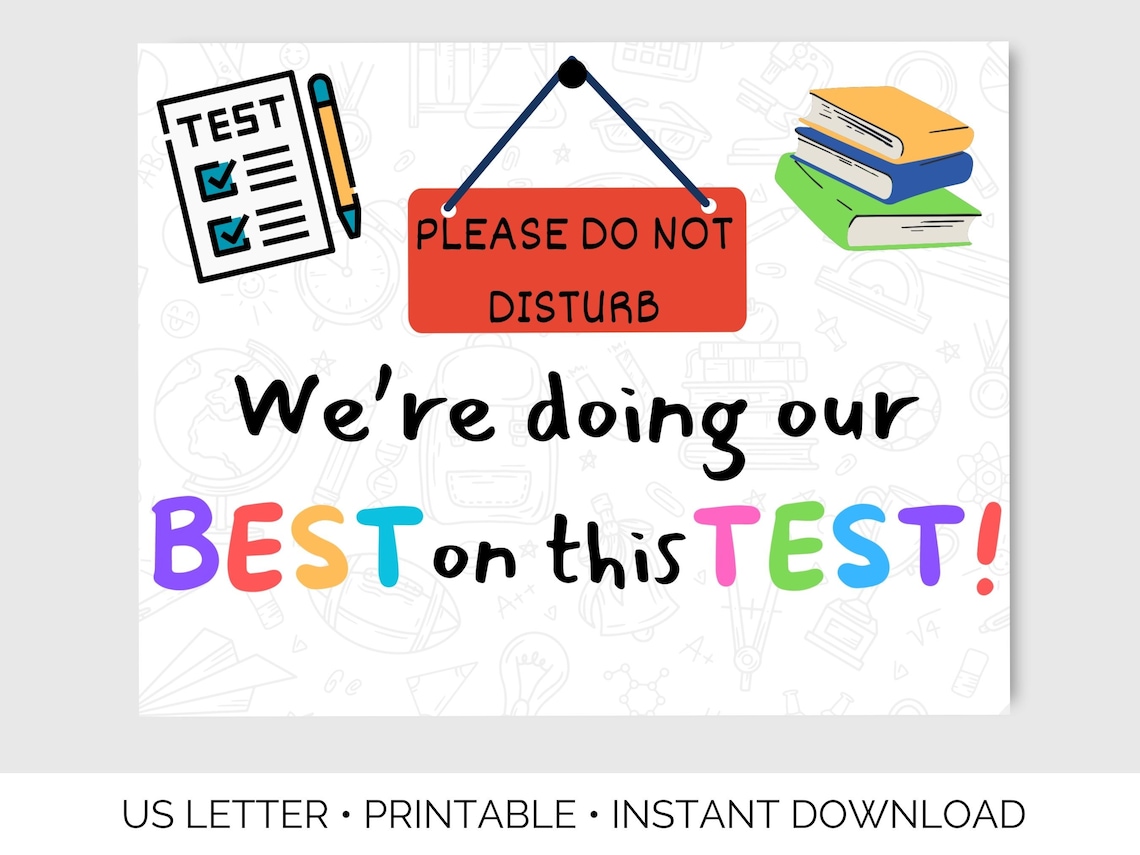 Do Not Disturb Testing Sign, Testing Do Not Disturb Door Sign ...