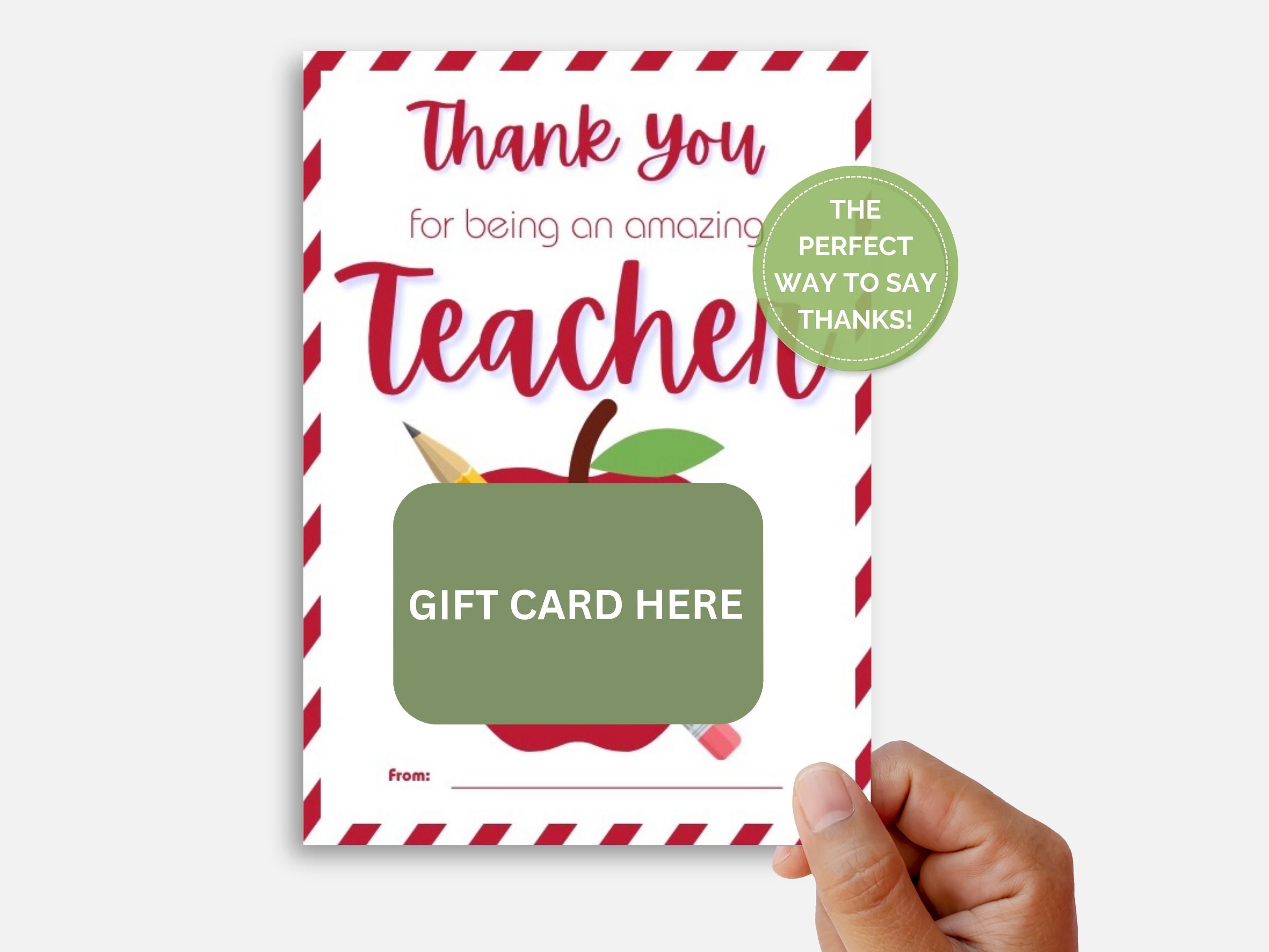 Teacher Gift Card Holder, Teacher Appreciation Gift Card Holder ...