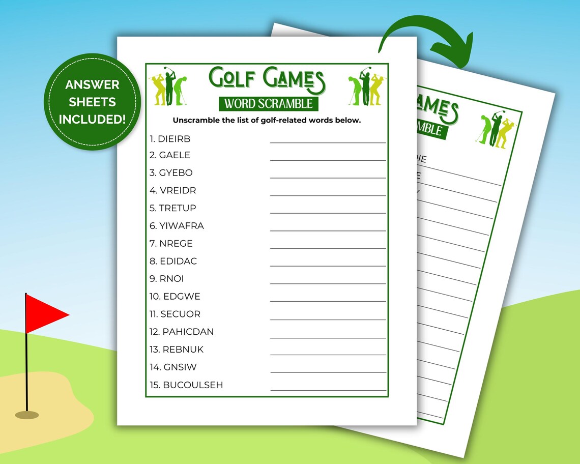 Golf Games, Golf Party Games, Golf Birthday Games, Golf Games Printable ...
