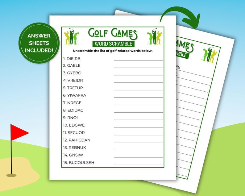 Golf Games, Golf Party Games, Golf Birthday Games, Golf Games Printable ...