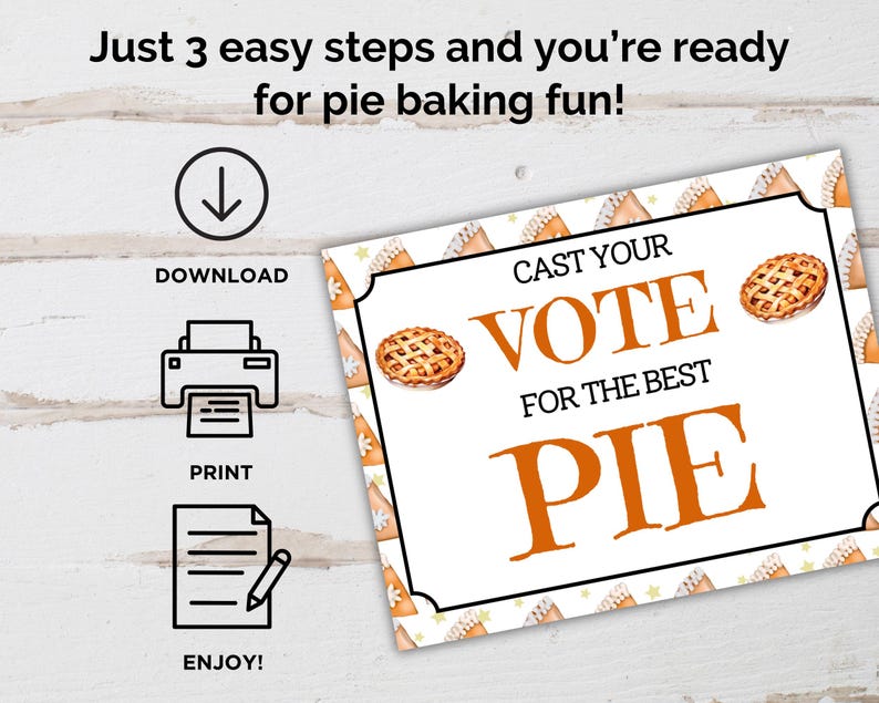 Pie Baking Contest Kit, Pie Baking Contest Bundle, Pie Bake Off, Pie ...