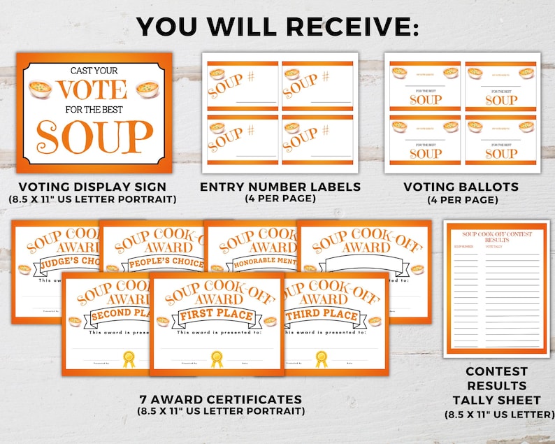 Soup Cook-off Contest Kit, Soup Contest, Souper Bowl, Soup Competition ...