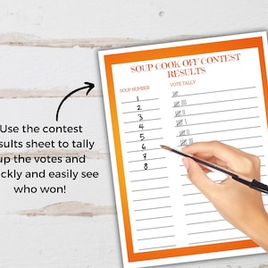 Soup Cook-off Contest Kit, Soup Contest, Souper Bowl, Soup Competition ...