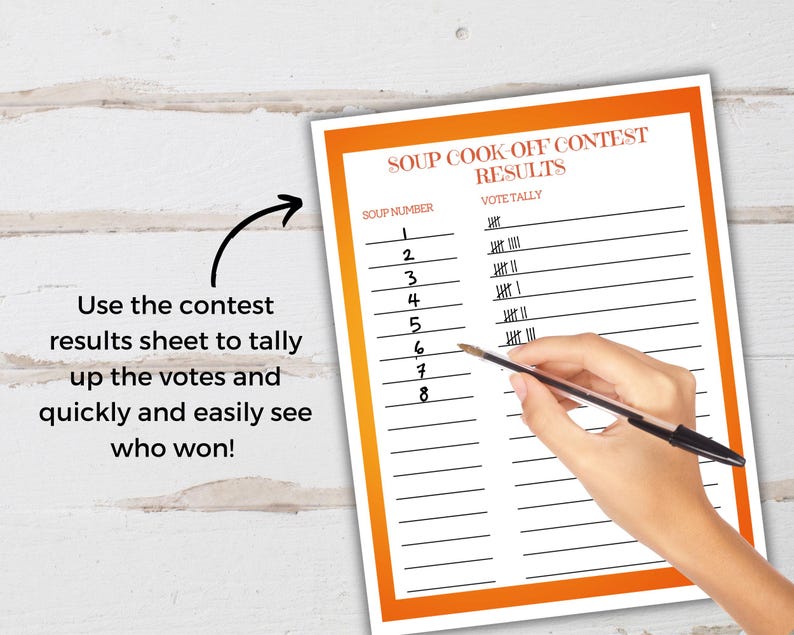 Soup Cook-off Contest Kit, Soup Contest, Souper Bowl, Soup Competition ...