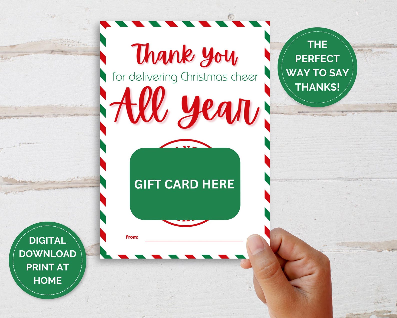 Mail Carrier Christmas Gift Card Holder, USPS Mail Carrier, Letter ...