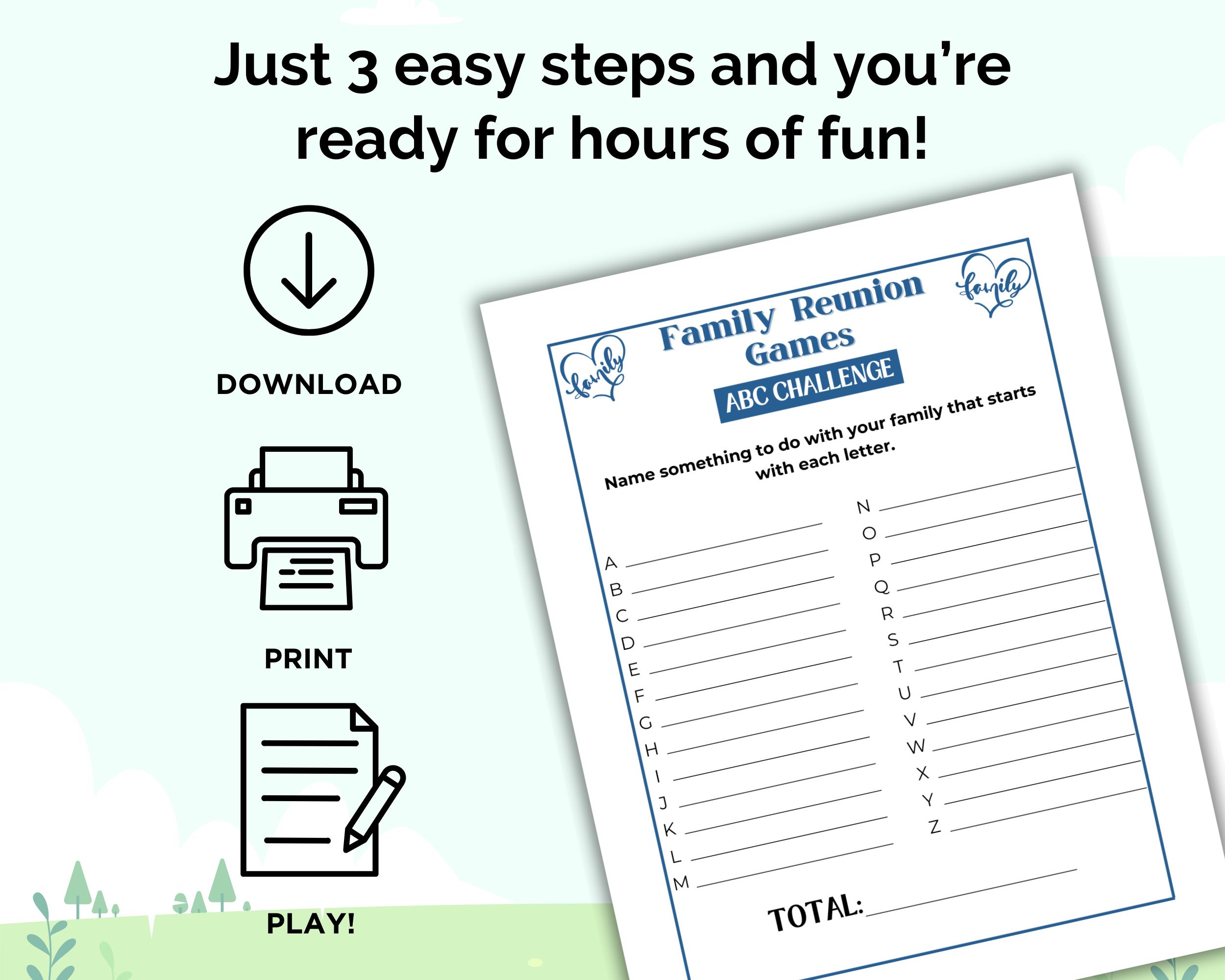 Family Reunion Games, Family Reunion Ideas, Family Reunion Party ...