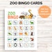 Zoo Bingo Cards, Printable Zoo Bingo Cards, Zoo Bingo, Animal Bingo ...