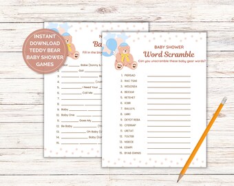 Teddy Bear Baby Shower Games - Etsy