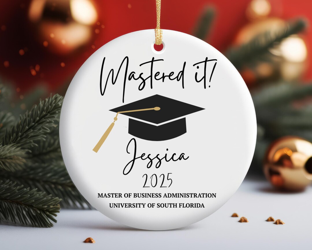 Personalized Masters Degree Ornament, Masters Degree Graduation Gift ...