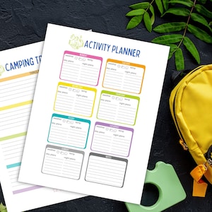 Camping Trip Planner, Printable Camping Planner, Camp Checklist, Camp ...