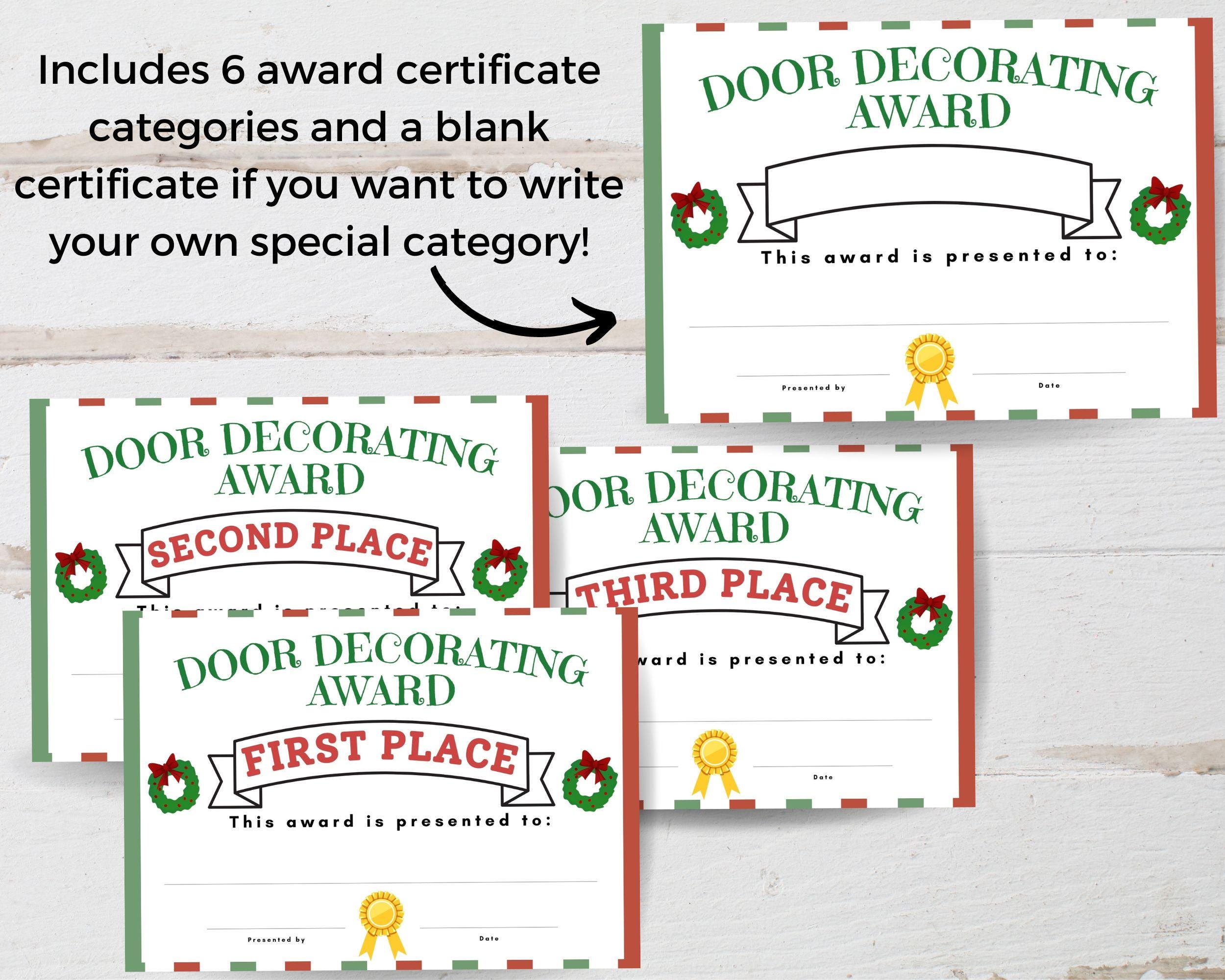 Door Decorating Contest Kit, Best Door Decorating Contest, Classroom ...