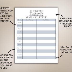 Book Club Starter Kit, Book Club Planner, Book Club Organizer Kit, Book ...