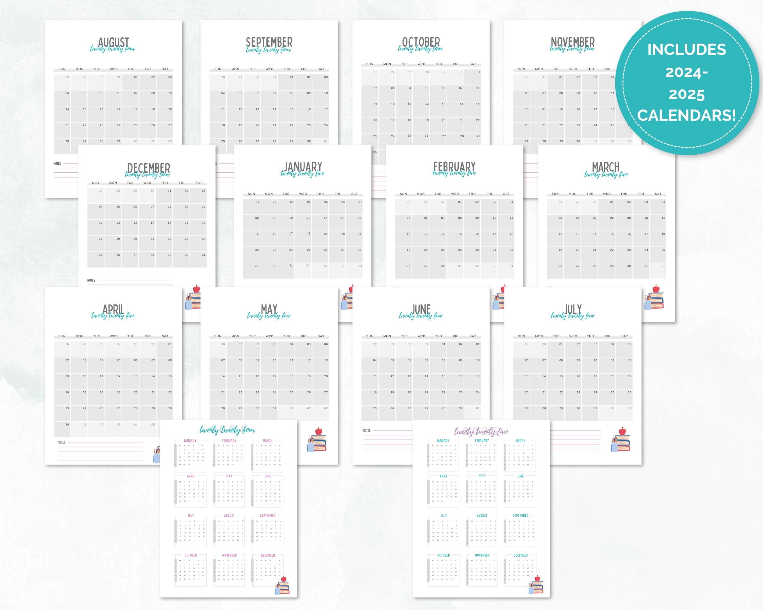 Back to School Planner, 2024-2025 Back to School Printable Planner ...