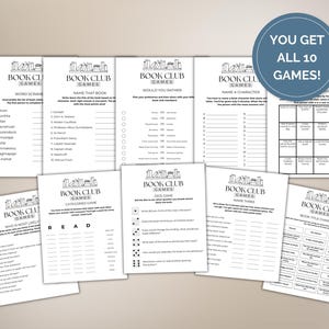 Book Club Games, Book Club Icebreakers, Book Club Activities, Printable ...