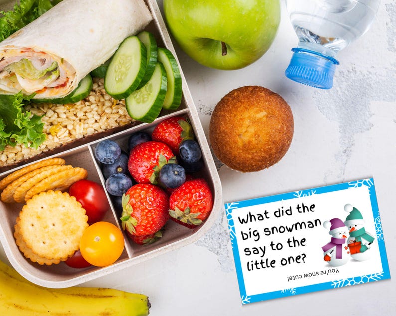 Winter Lunchbox Jokes, Lunch Box Notes, Printable Lunch Notes for Kids ...