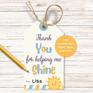 Teacher Appreciation Gift Tag, Teacher Appreciation Tags, Teacher Thank ...