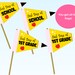 First Day of 1st Grade Pennant Flags, Printable Back to School Flags ...