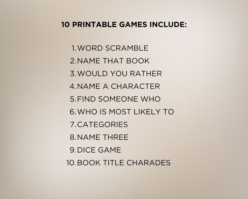 Book Club Games, Book Club Icebreakers, Book Club Activities, Printable ...