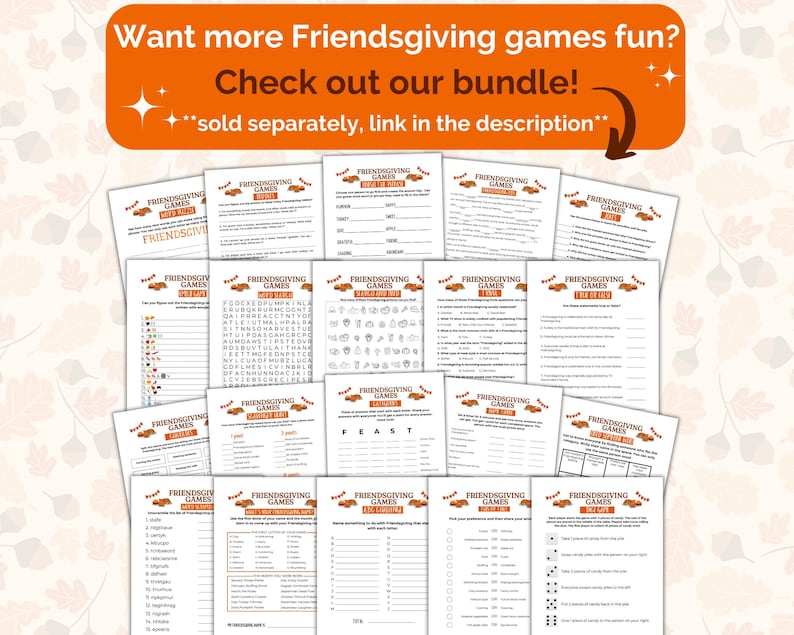 Friendsgiving Word Scramble, Friendsgiving Game, Word Scramble Game ...