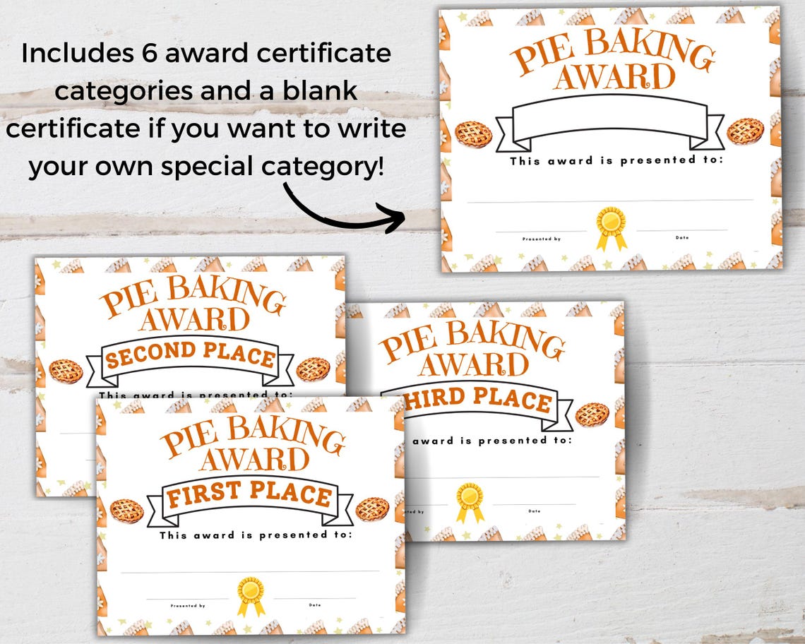 Pie Baking Contest Kit, Pie Baking Contest Bundle, Pie Bake Off, Pie ...