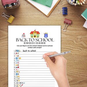 Back to School Emoji Game, Guess the Emoji Game, Emoji Guess Game ...
