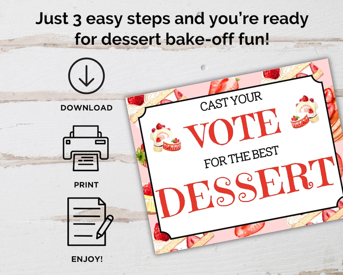 Dessert Bake-off Contest Kit, Dessert Contest, Dessert Competition ...