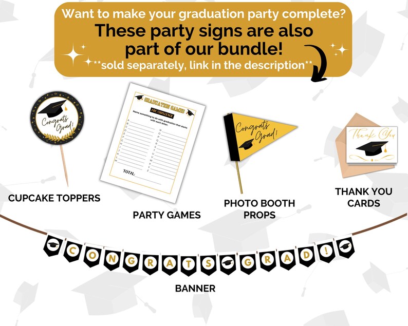 Graduation Party Signs, Grad Party Signs, Party Table Signs, Photo ...