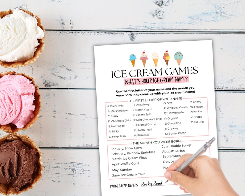 What's Your Ice Cream Name, Ice Cream Name Game, Ice Cream Name ...