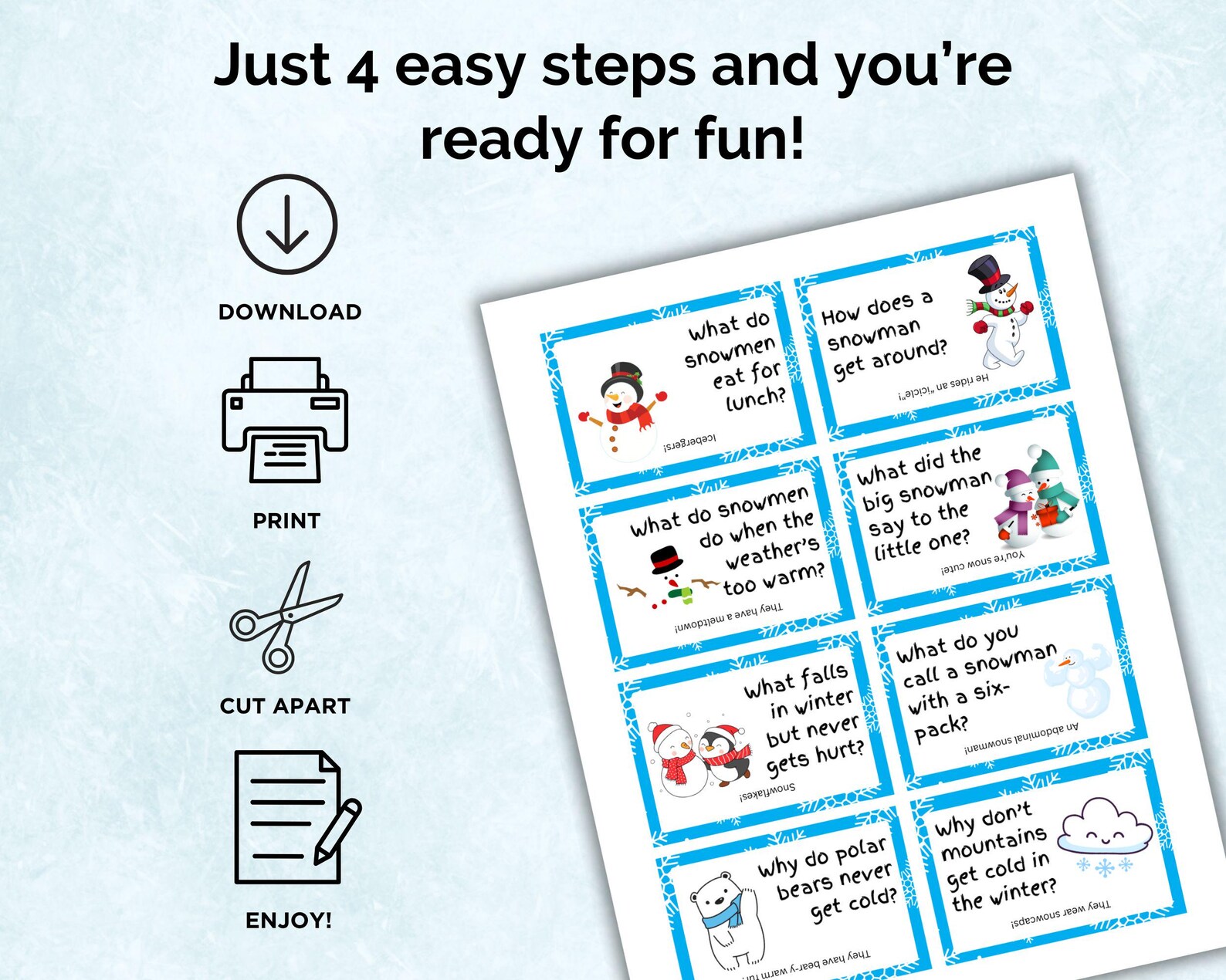 Winter Lunchbox Jokes, Lunch Box Notes, Printable Lunch Notes for Kids ...